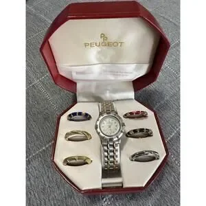 Peugeot | Accessories | Peugeot Womens Watch Silver Interchangeable ...